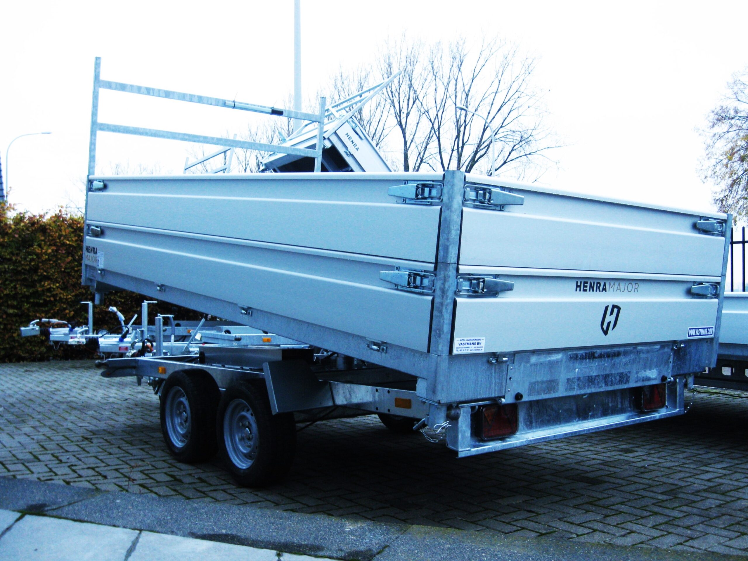 Henra Kipper 351x185 3500kg Dubbel Alu. schotten - TrailerOUTLET