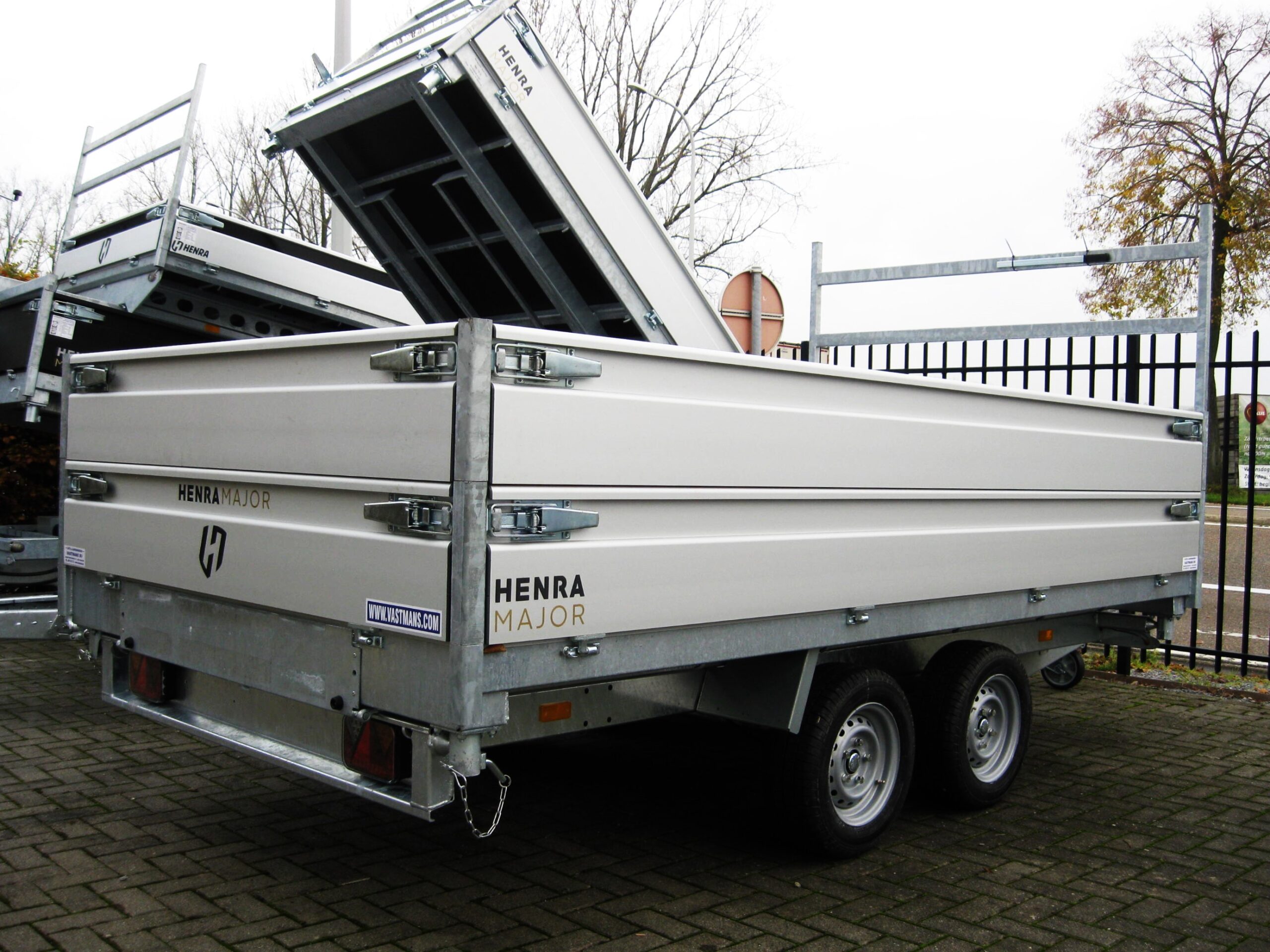 Henra Kipper 351x185 3500kg Dubbel Alu. schotten - TrailerOUTLET